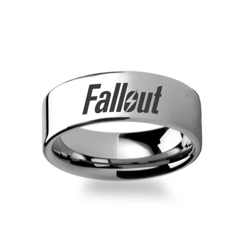 Fallout 4 Game Symbol Polished Engraved Ring – Stokes Jewelry